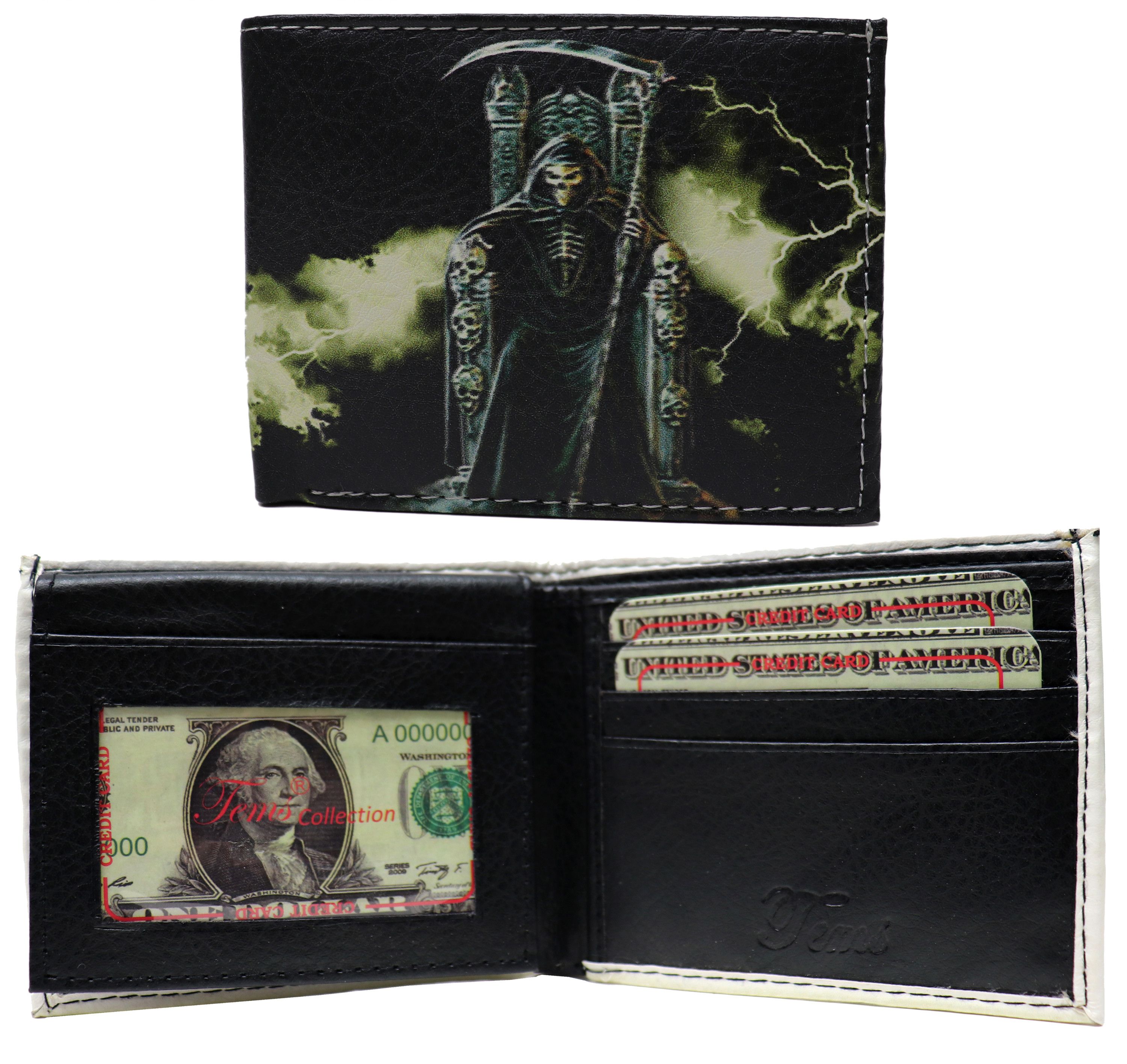 Other Grim Reaper Death Skull Scythe Bi-Fold Bifold Wallet | Grailed