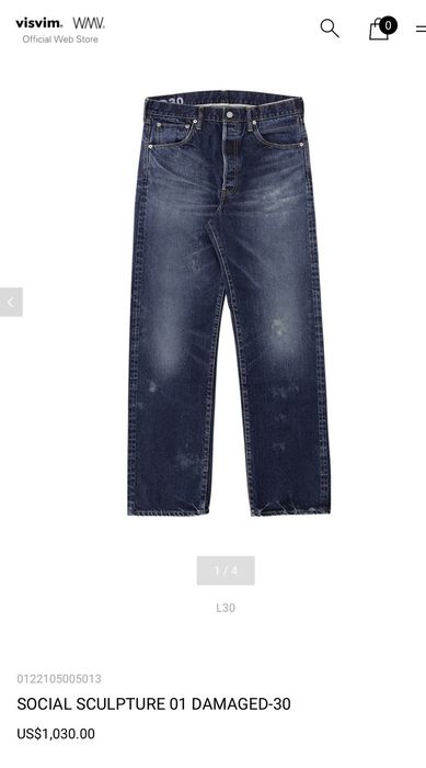 Visvim SOCIAL SCULPTURE 01 DAMAGED-30 | Grailed