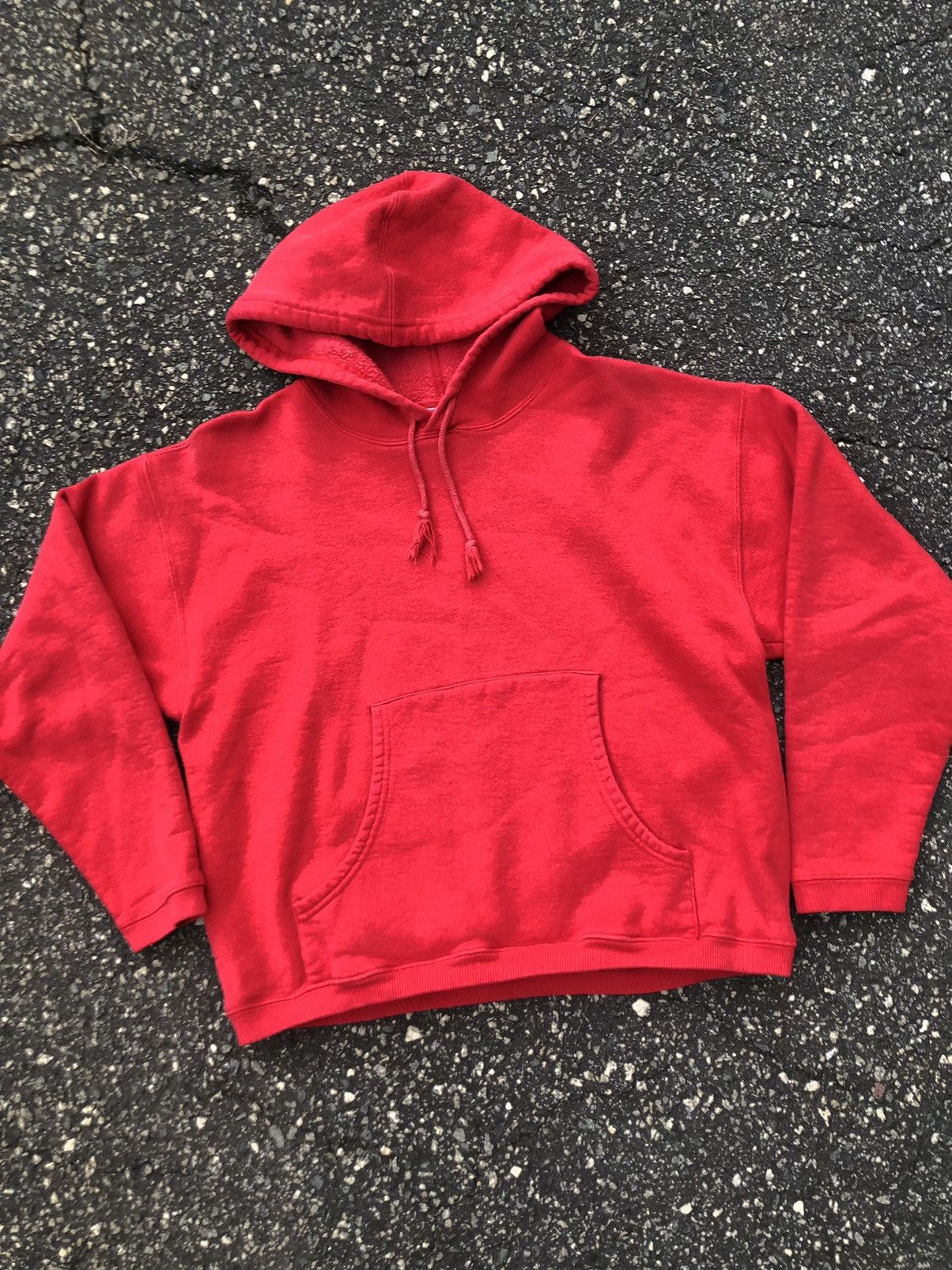 Vintage Vintage Red Blank Hoodie | Grailed