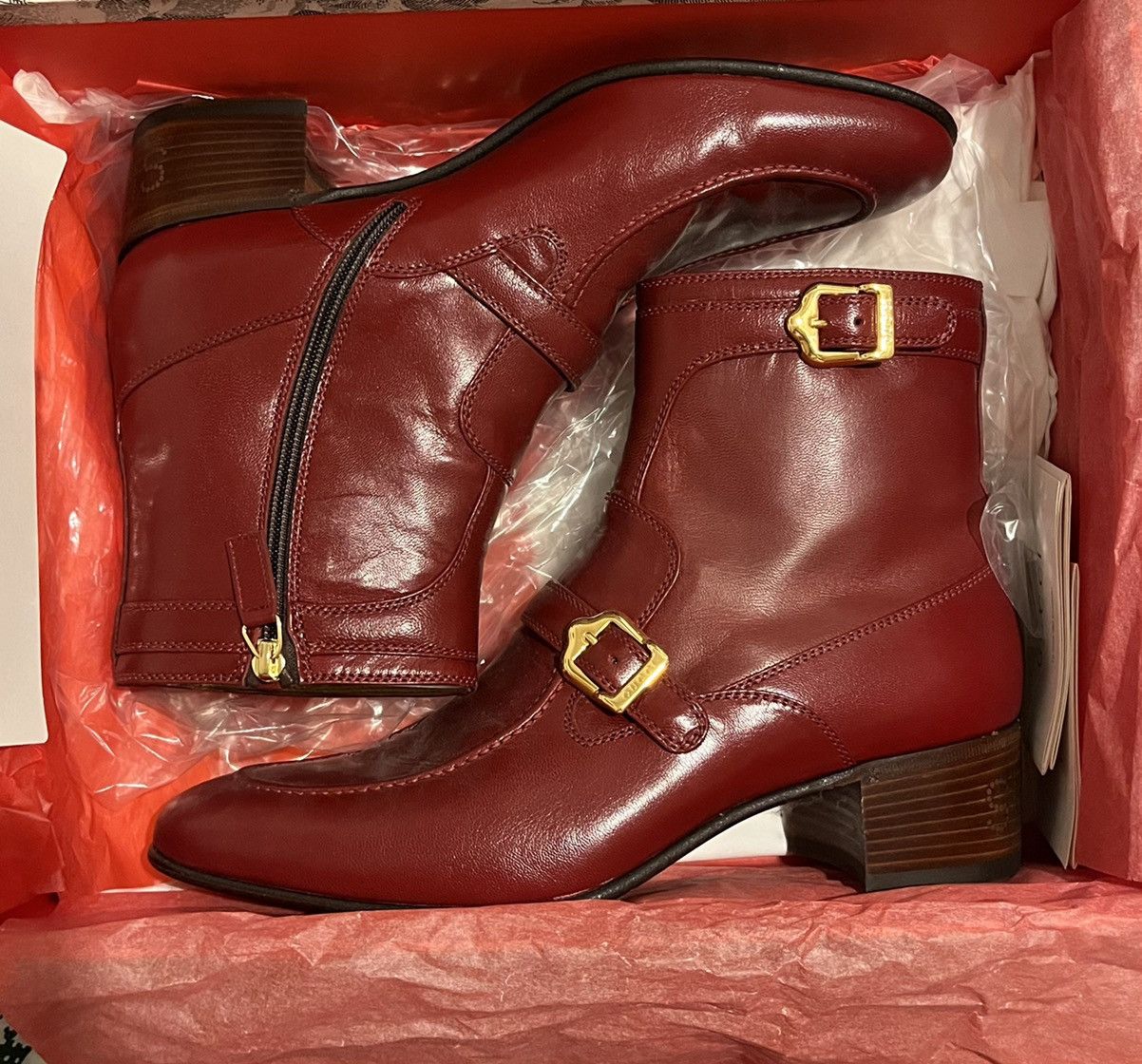 Gucci Gucci red ebal boots | Grailed