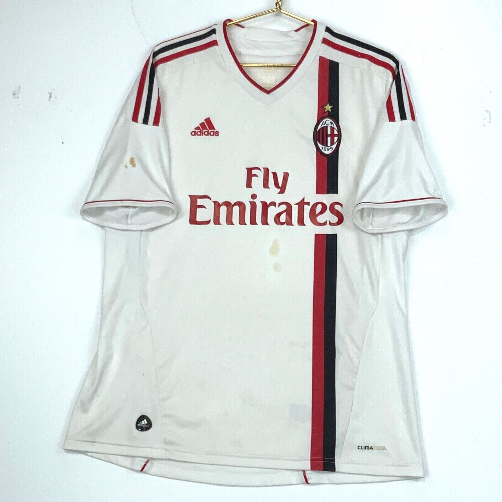 Adidas Fly Emirates Acm 1899 Adidas Jersey Size Large White Fiba Soccer ...