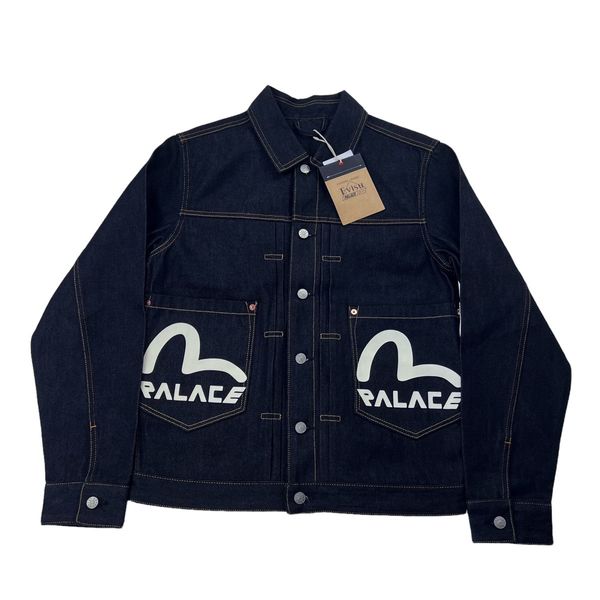 Palace Palace x Evisu Indigo Seagull Denim Jacket | Grailed