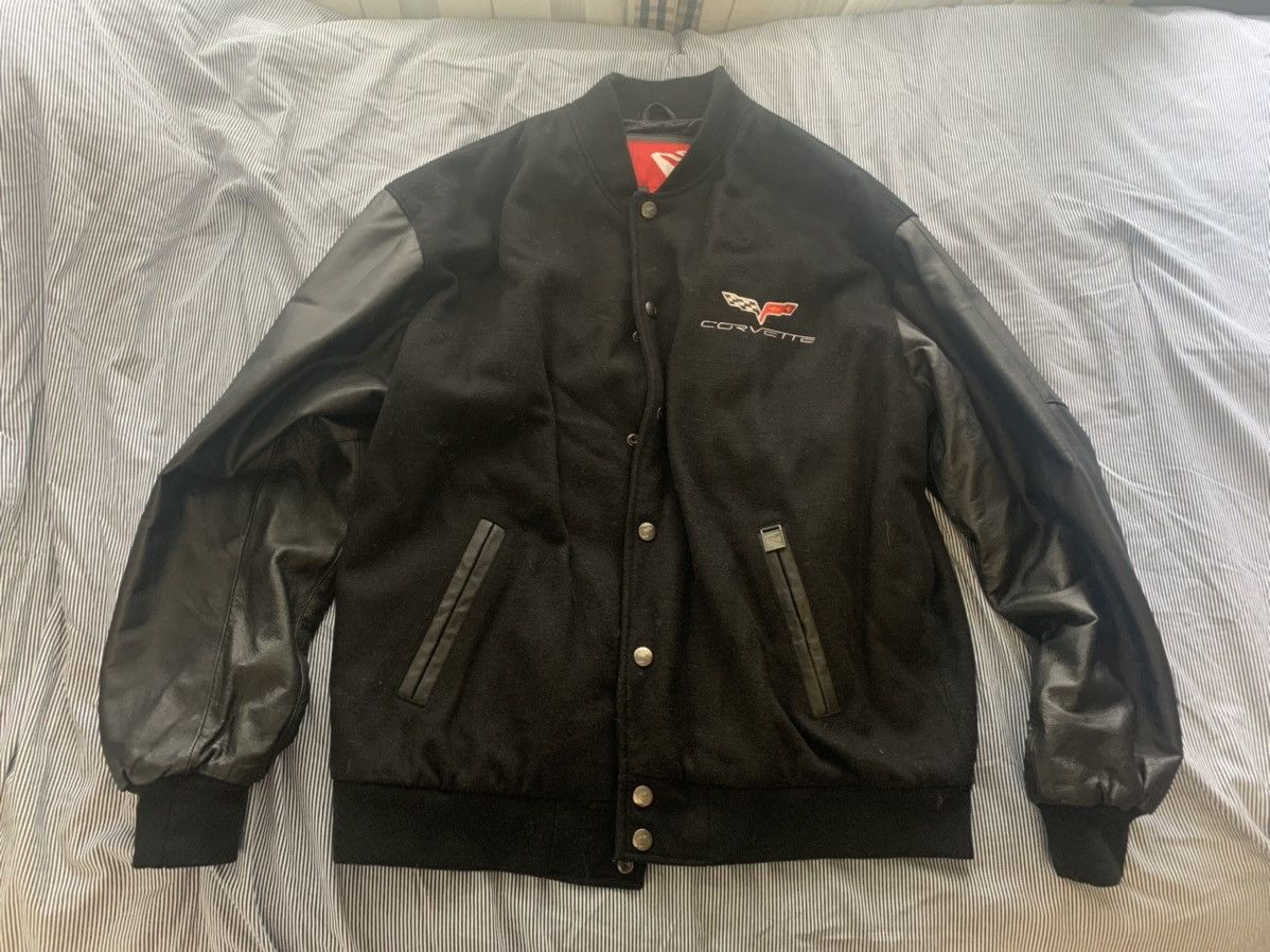 Chevrolet Corvette Black Leather Varsity Jacket | Grailed