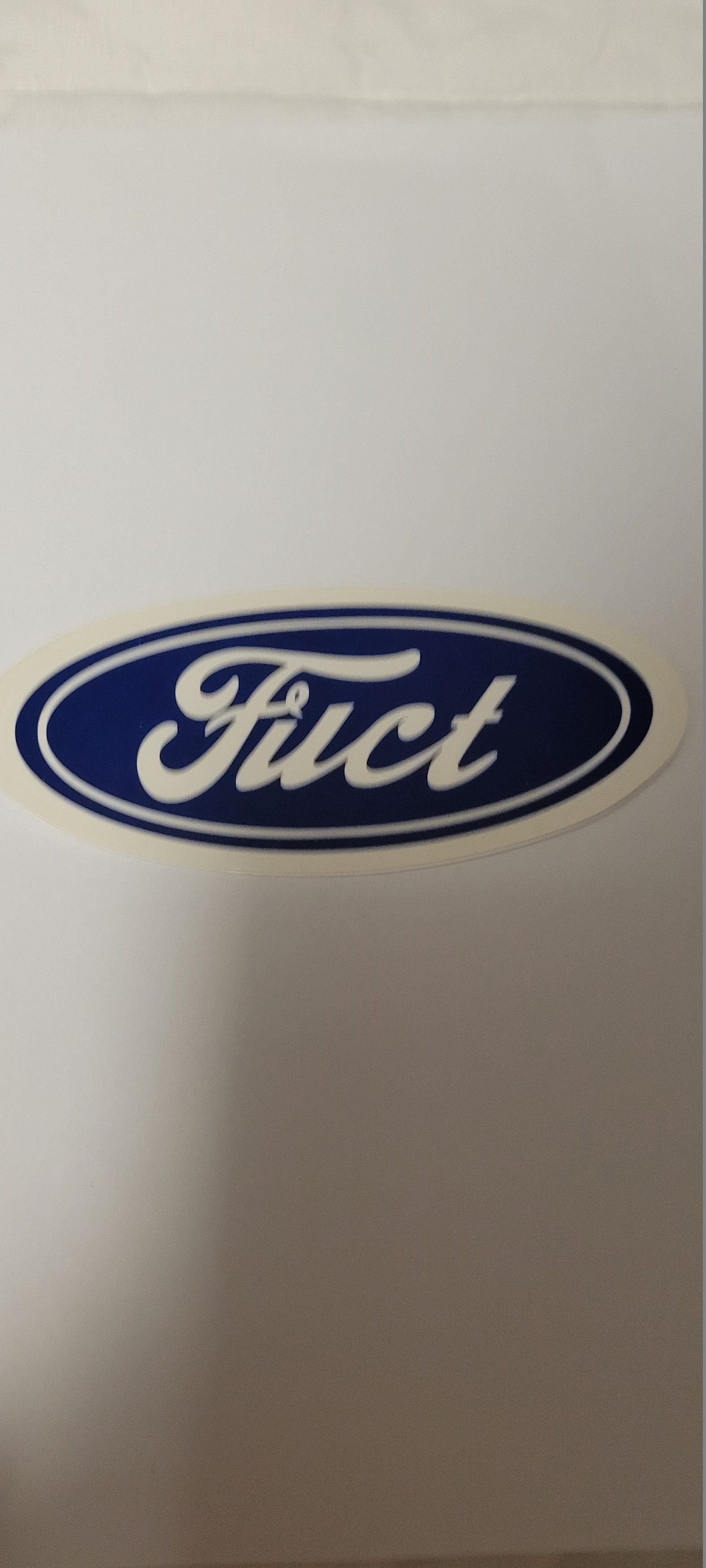 FUCT × Fuck The Population × Fucking Awesome FORD PARODY LOGO STICKER ...