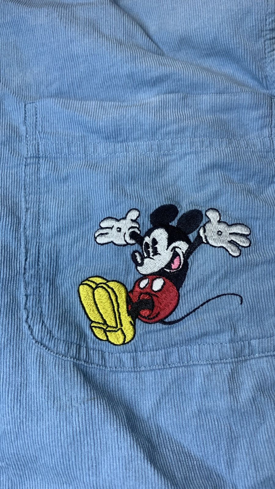 Vintage 90s corduroy Disney Store Mickey Mouse 2 tones flannel | Grailed