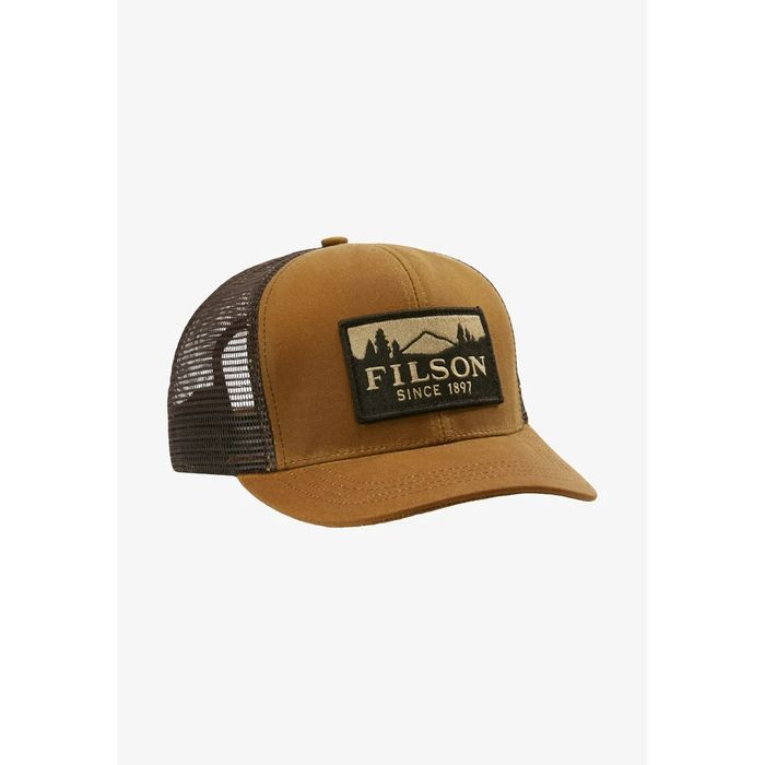 Filson C.C. Filson Logger Trucker Cap Wheat Logo Patch Adjustable | Grailed