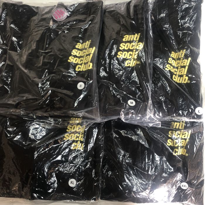 Anti Social Social Club DS Yellow ASSC Split Black Zip Hoodie BAPE KITH ...