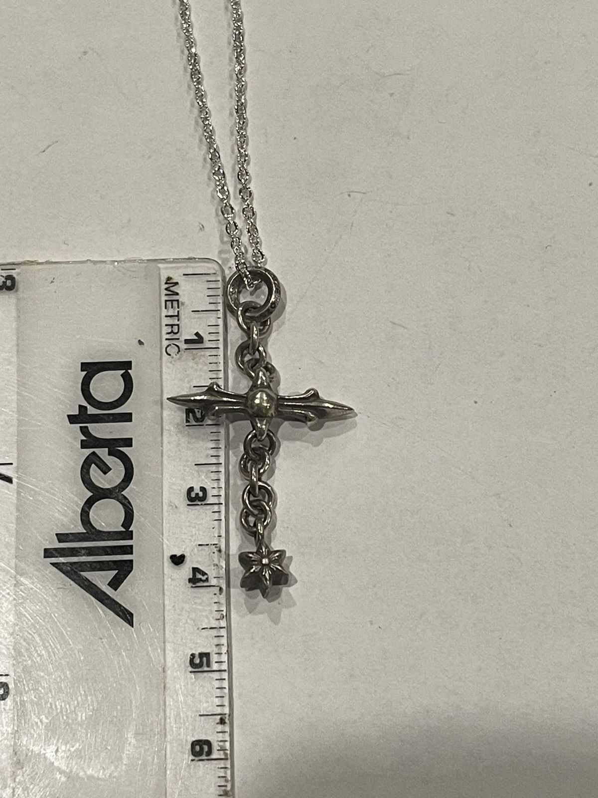 Chrome Hearts Chrome Hearts Roly Cross Charm Chain Silver Necklace ...