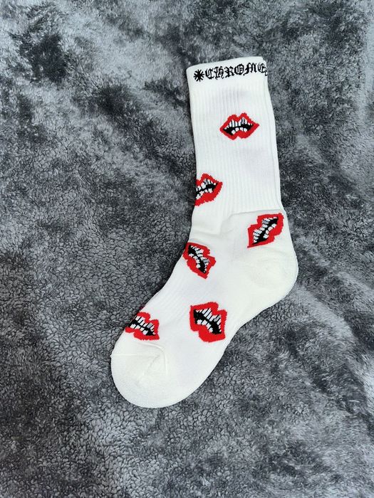 Chrome Hearts Small White Chrome Hearts Chomper Matty Boy Socks Sock ...