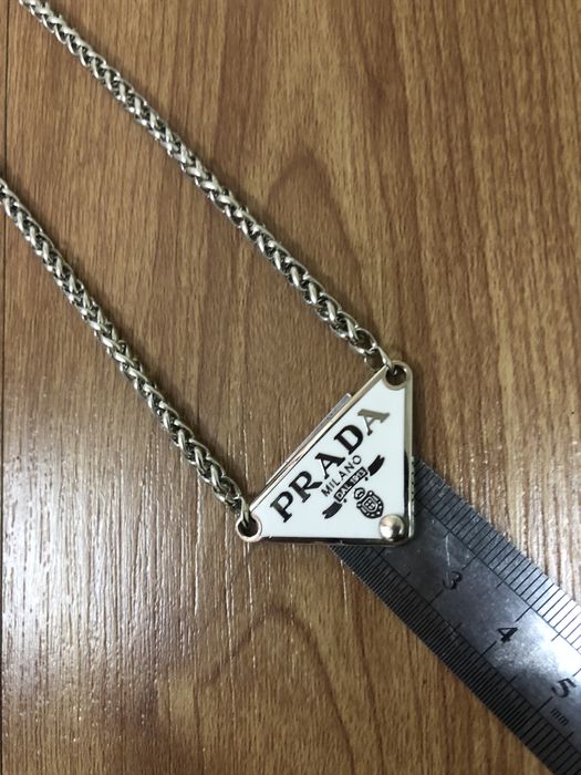 Prada Prada Milano triangle pendant on Necklace Chain | Grailed