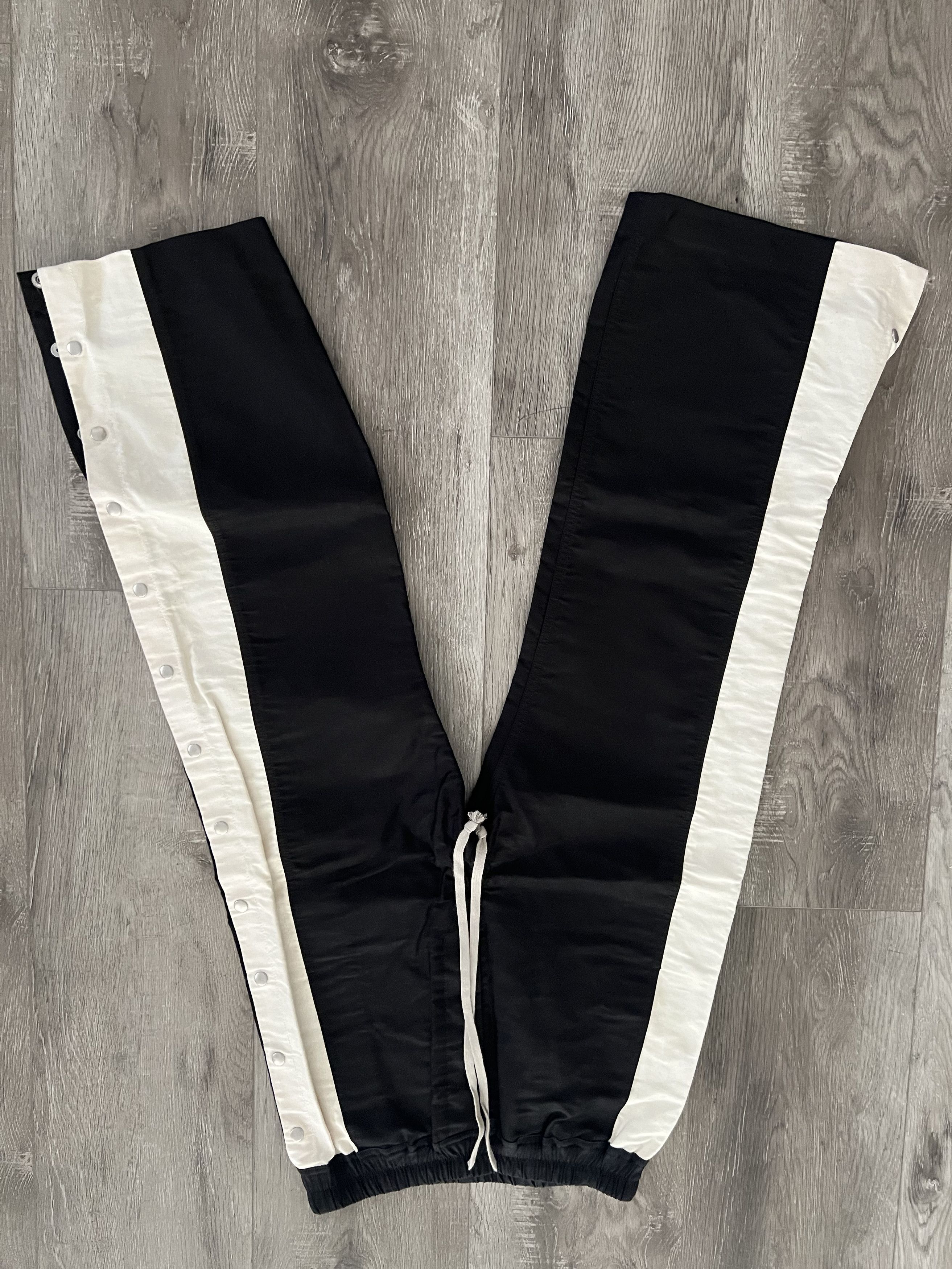 Rick Owens *FINAL* Pusher Pants Black & White Stripe (custom raw hem ...