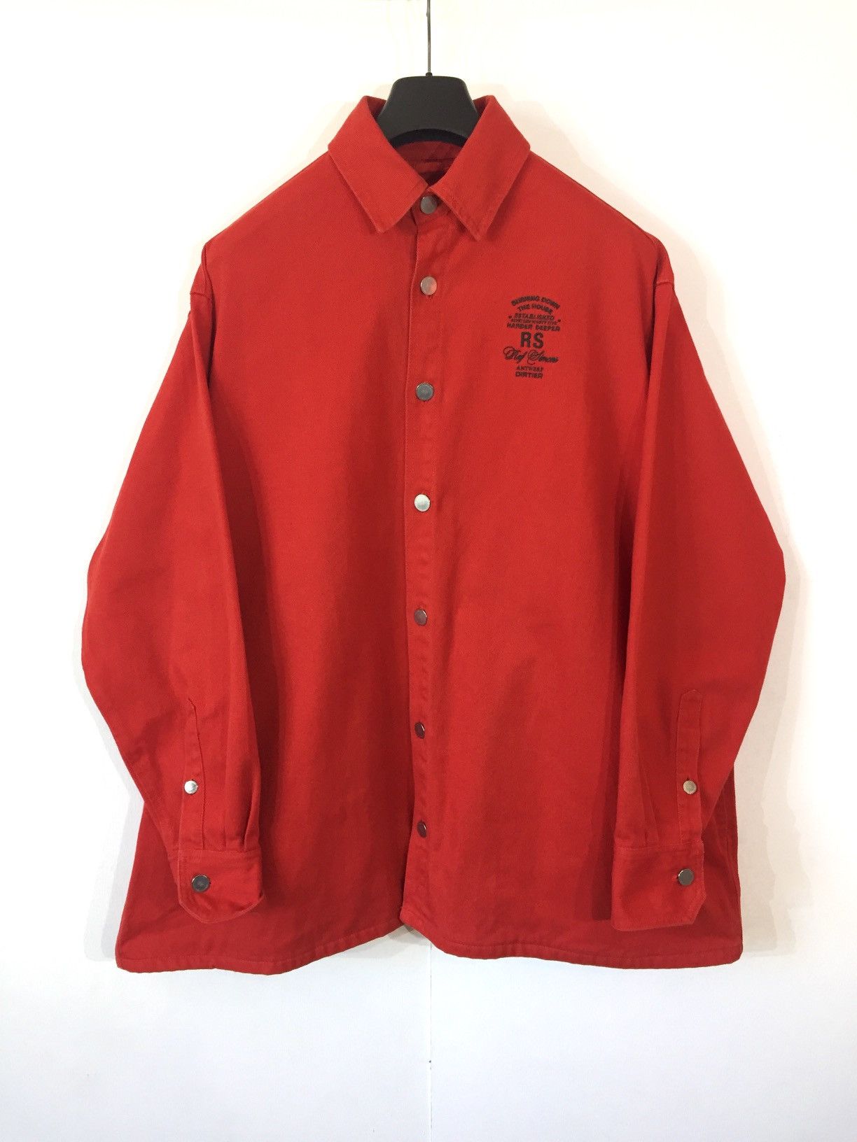 Raf Simons AW19 Raf Simons Red Denim Big Fit Shirt | Grailed