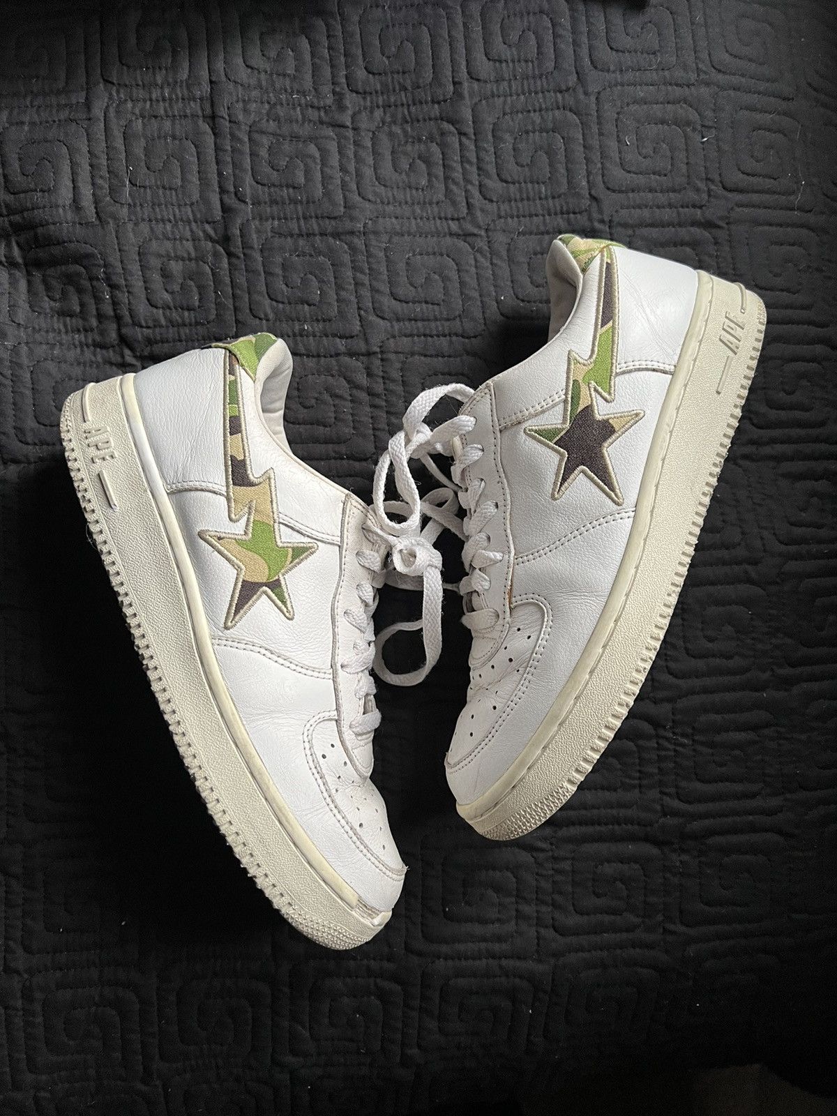 Bape Bape Green Camo OG Bapestas | Grailed
