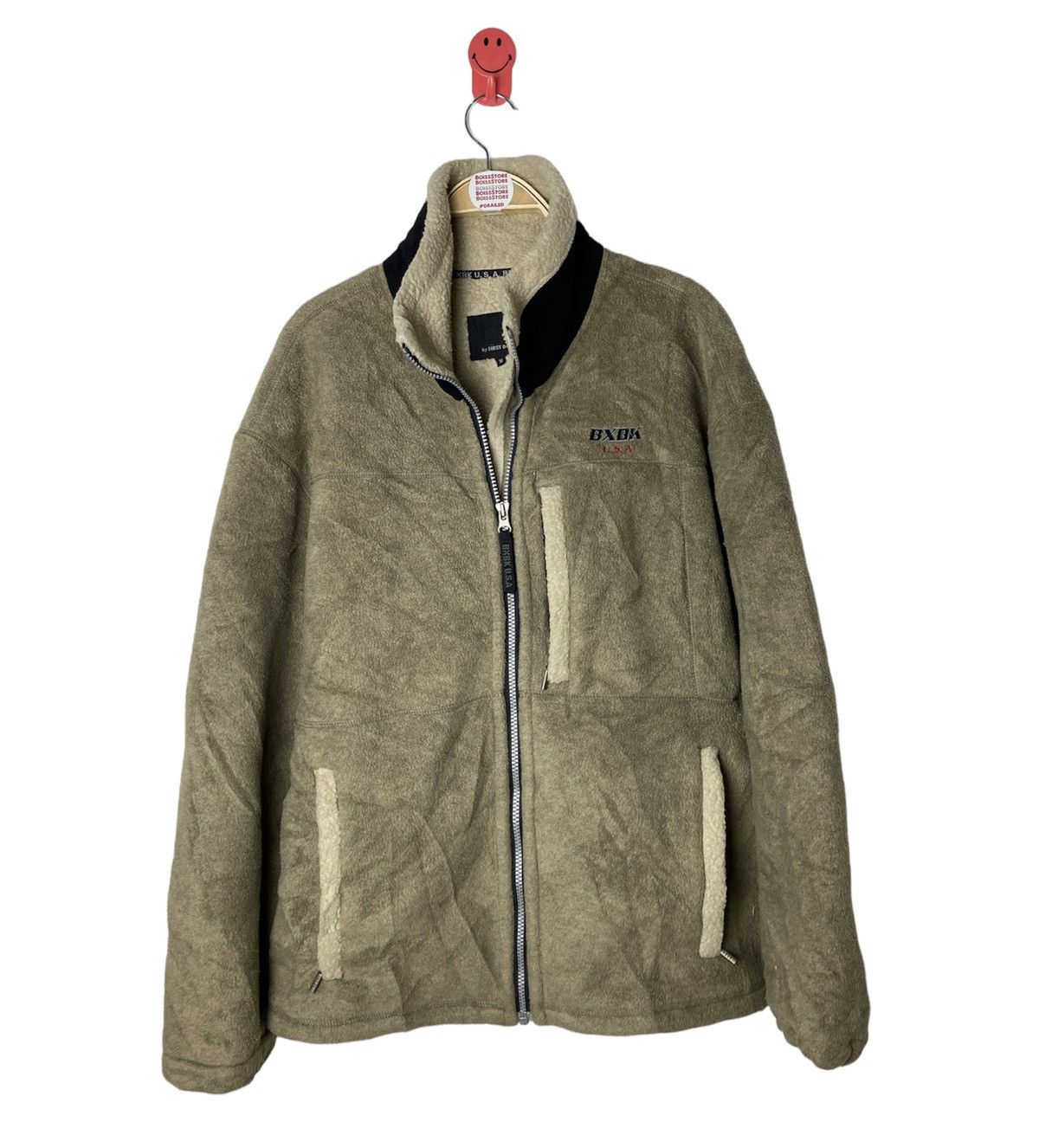 Streetwear × Vintage BXBK USA by First Down Fleece Jacket | Grailed