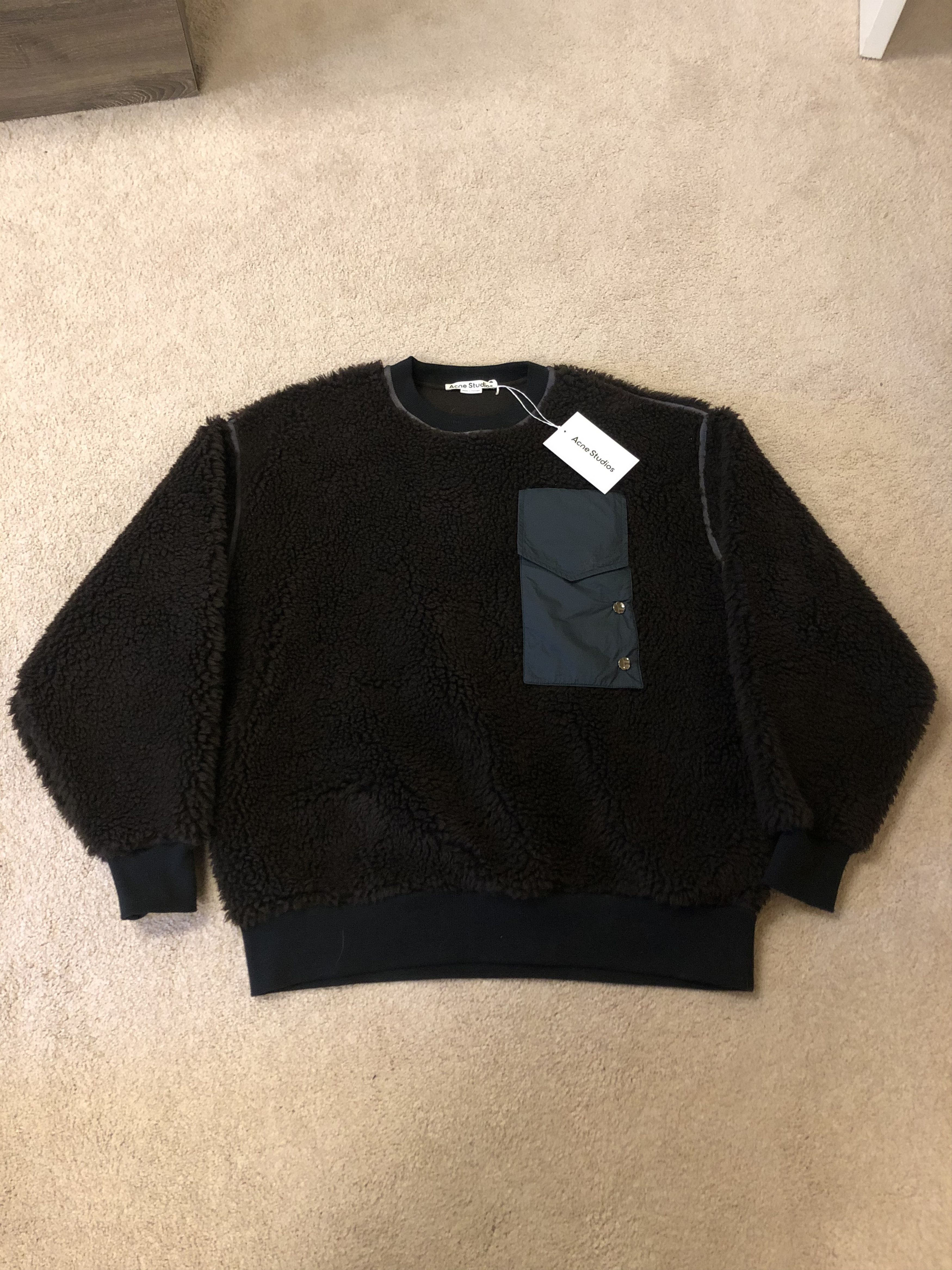 Acne Studios Faux Shearling Sweater (FREE SHIPPING) | Grailed