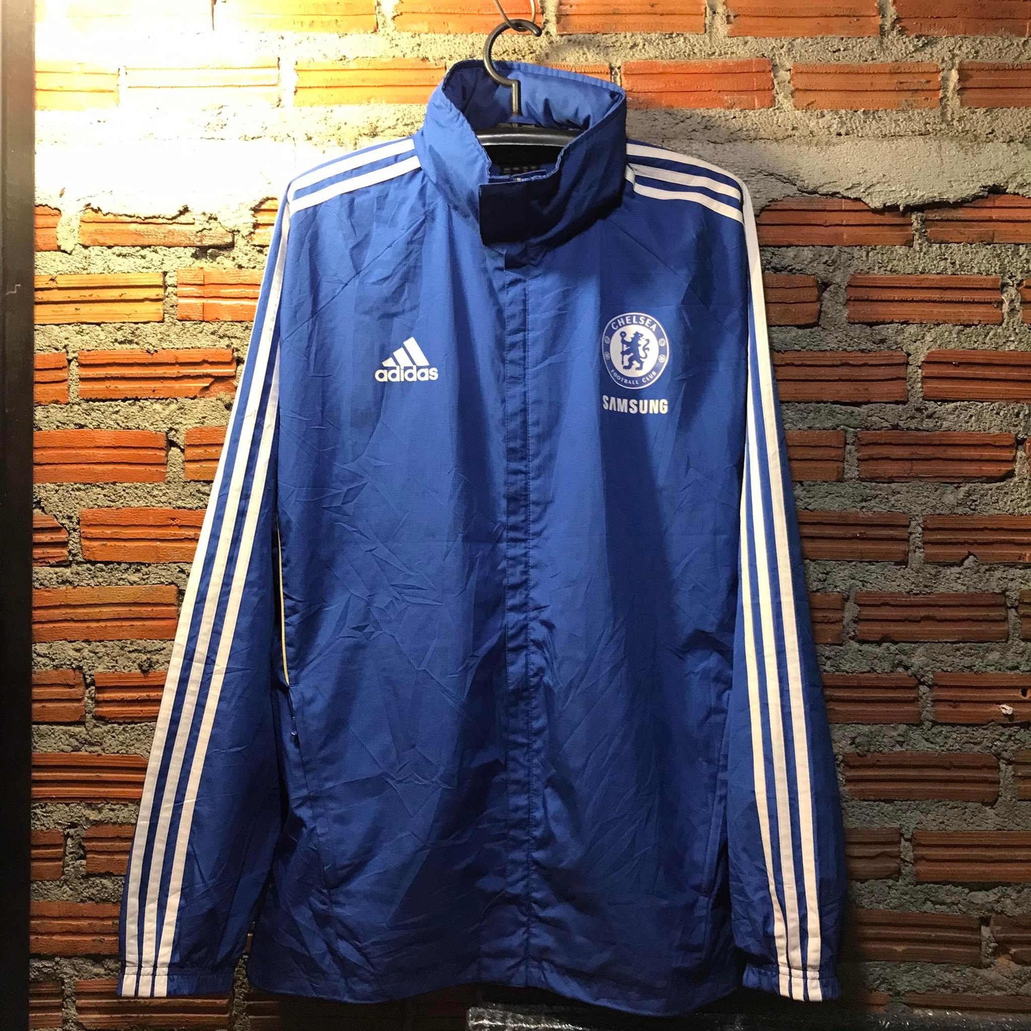 Adidas × Vintage Adidas Chelsea Football Club Jacket Big Logo 00s | Grailed