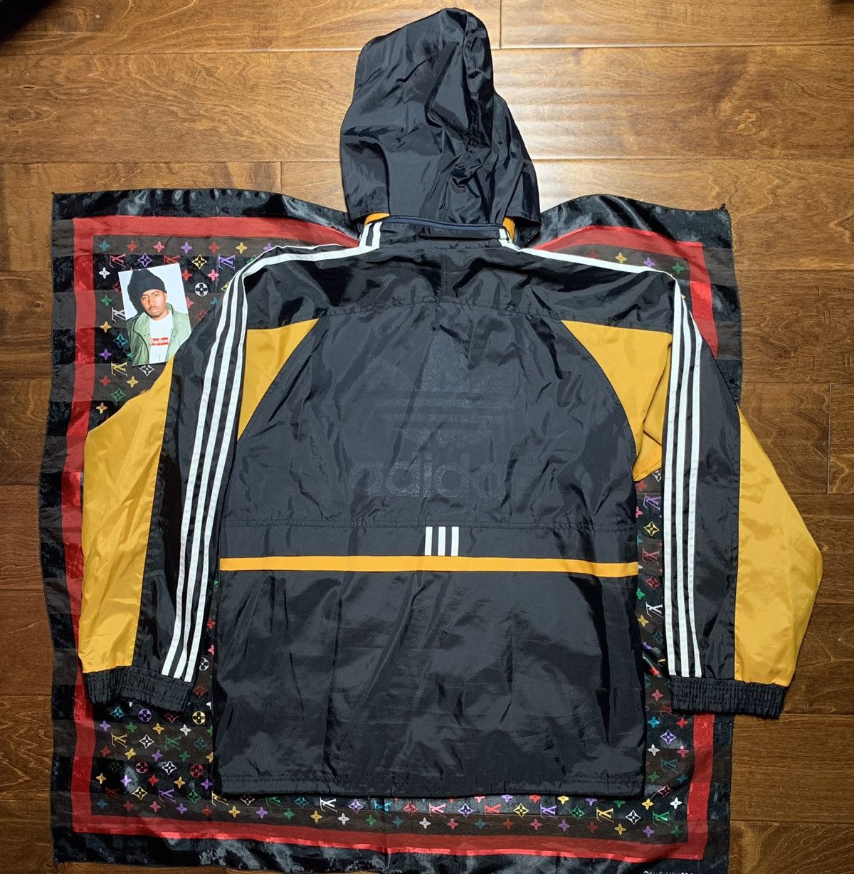 Adidas Vintage 80s Adidas Windbreaker Jacket Double Sided Graphic ⭐️ ...