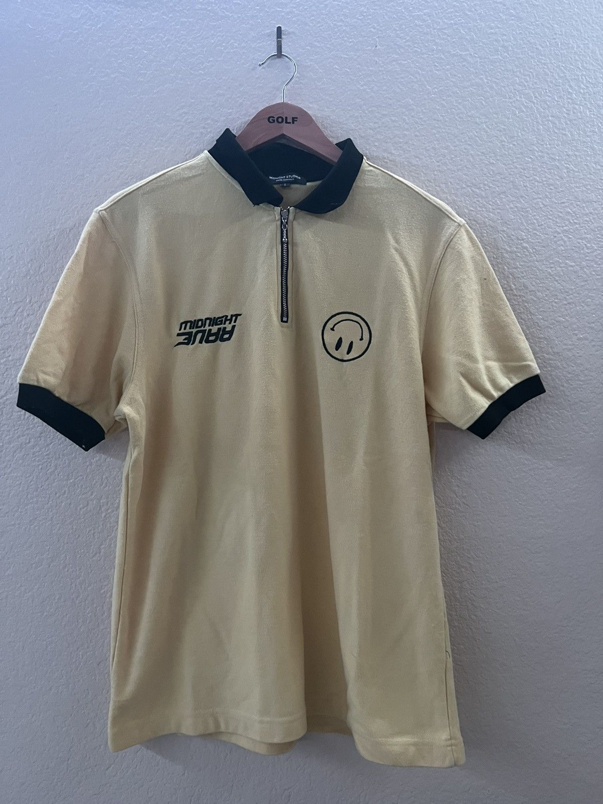 AWGE × Midnight Studios Midnight Rave Smiley Face Polo | Grailed