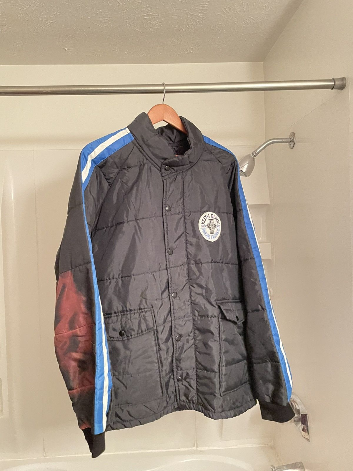 Vintage Vintage made in USA Keith black racing engines jacket | Grailed