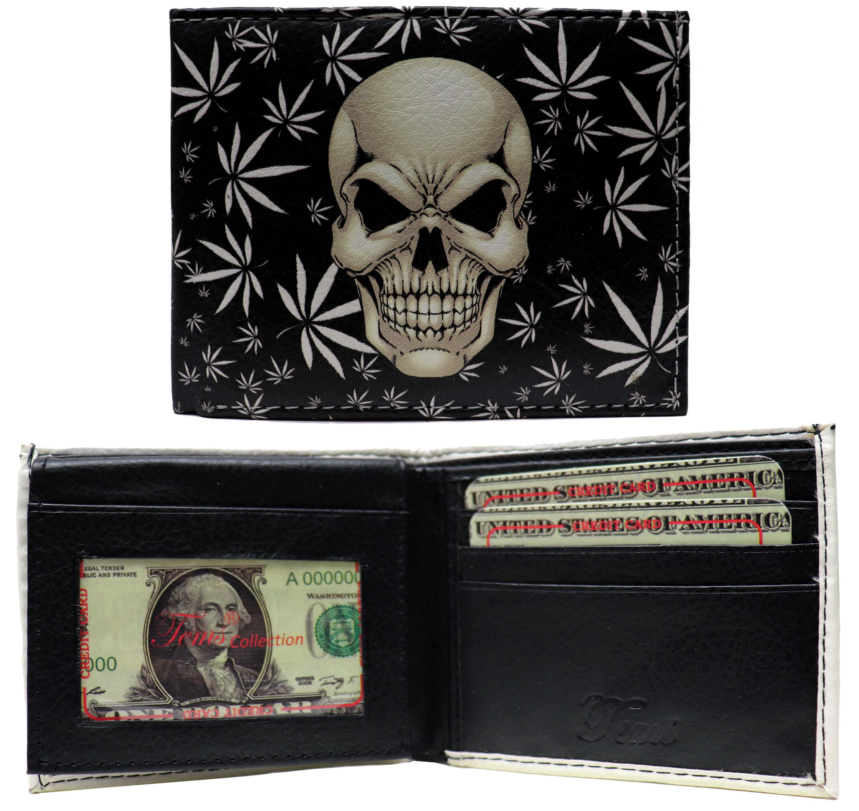 Other Skull Head Marijuana Weeds Potleaf 420 Bifold Wallet | Grailed