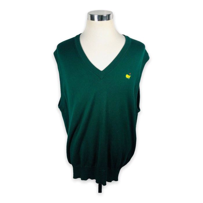 The Masters Masters Golf Vest Slazenger Sweater Vest Green Vintage XL ...