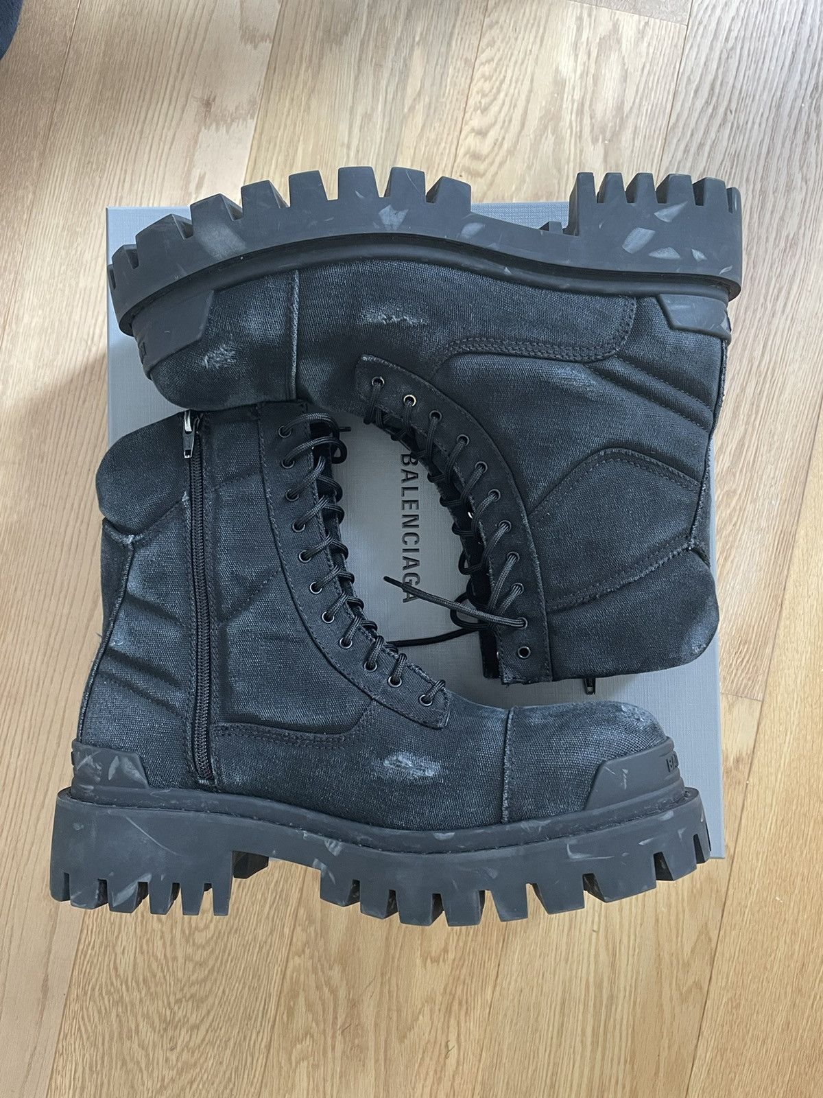 Balenciaga Balenciaga Denim Strike Boots | Grailed