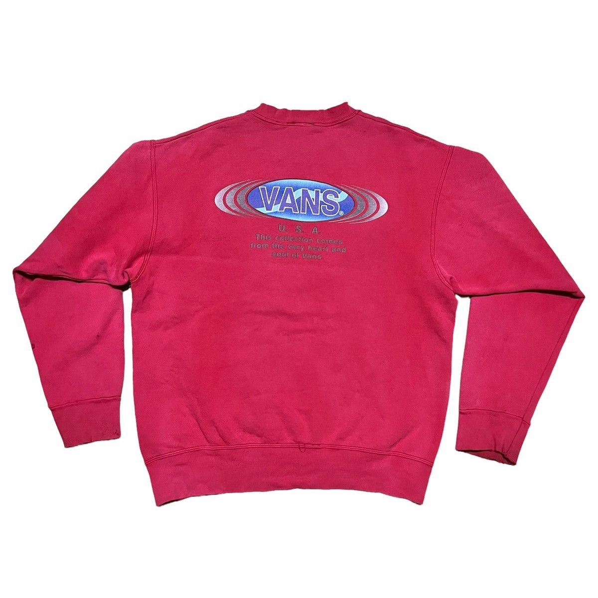 Streetwear × Vans × Vintage Vintage Vans Big Logo Distressed Sweatshirt ...
