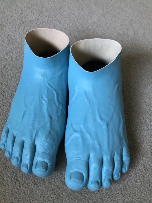 Imran Potato Potato blue Caveman feet slippers ONE SIZE FITS ALL | Grailed