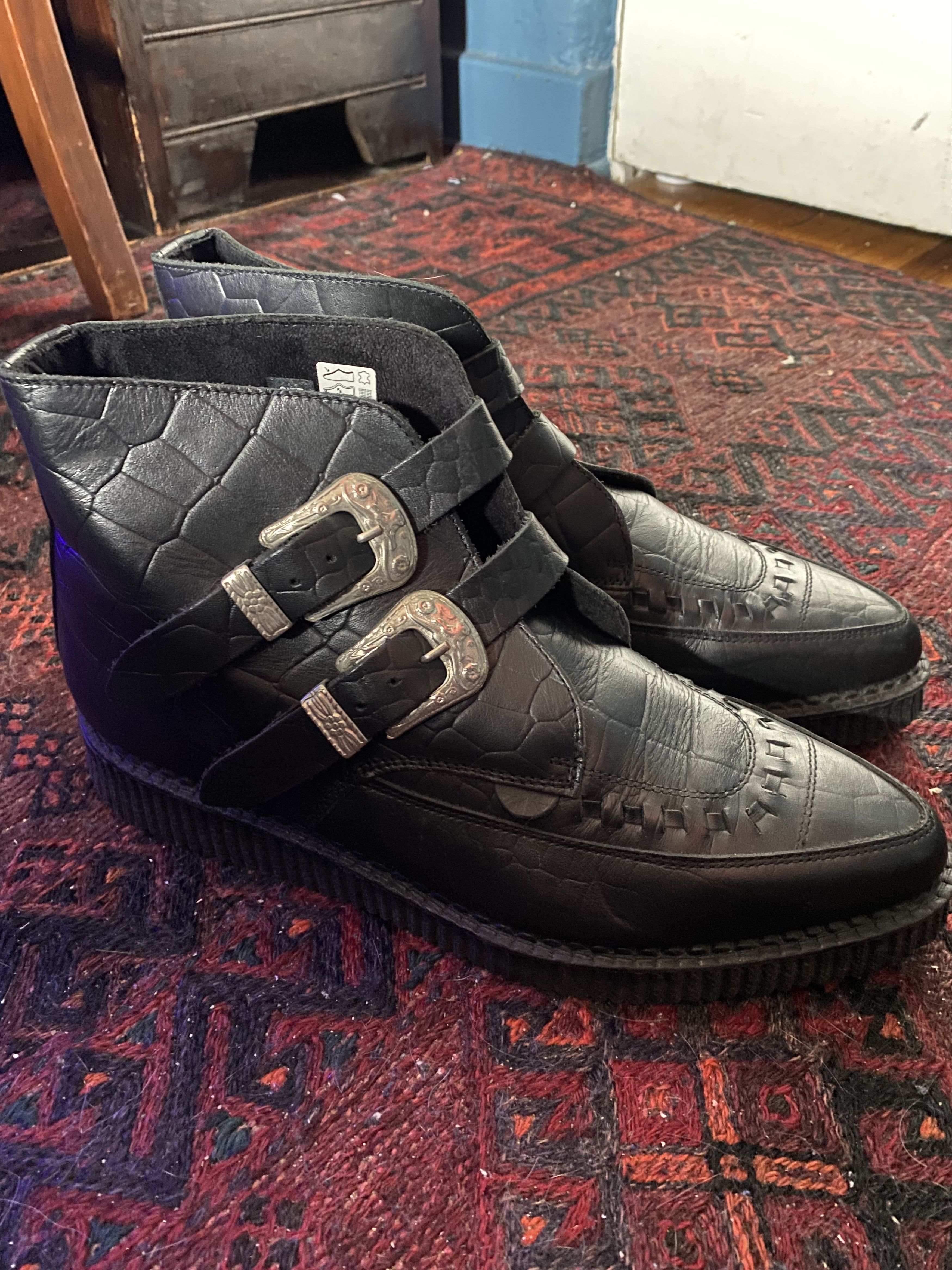 Underground Leather Crocodile Western Creeper Boots | Grailed