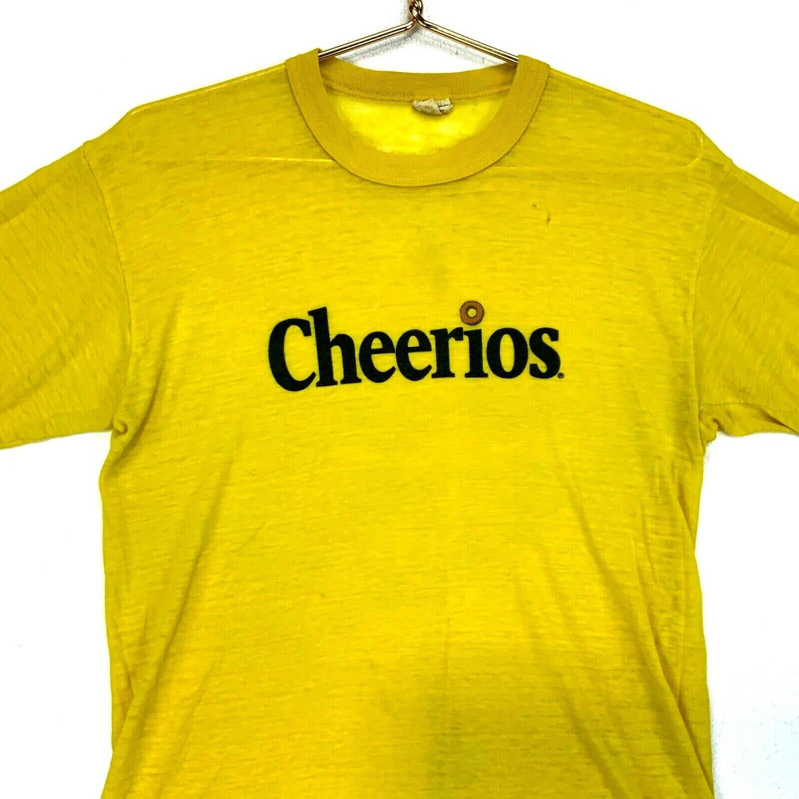 Vintage Cheerios Cereal Vintage T-Shirt Large Yellow Made In USA 80s ...