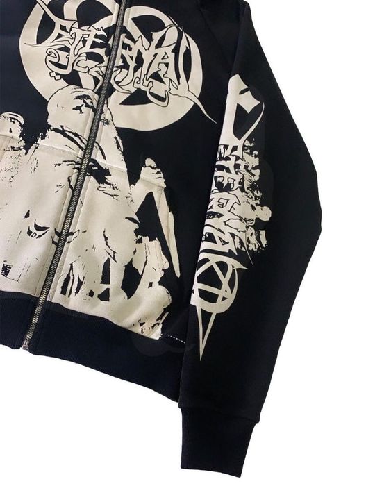 Eternal eternal artwear “war ready” black zip up | Grailed