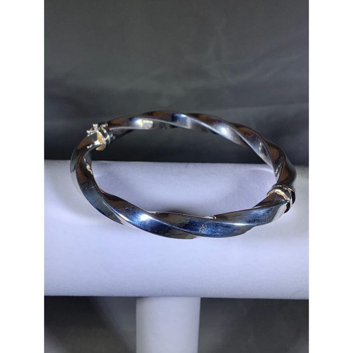 Other LIRM ITALY 925 Sterling Silver Twisted Bangle Bracelet | Grailed