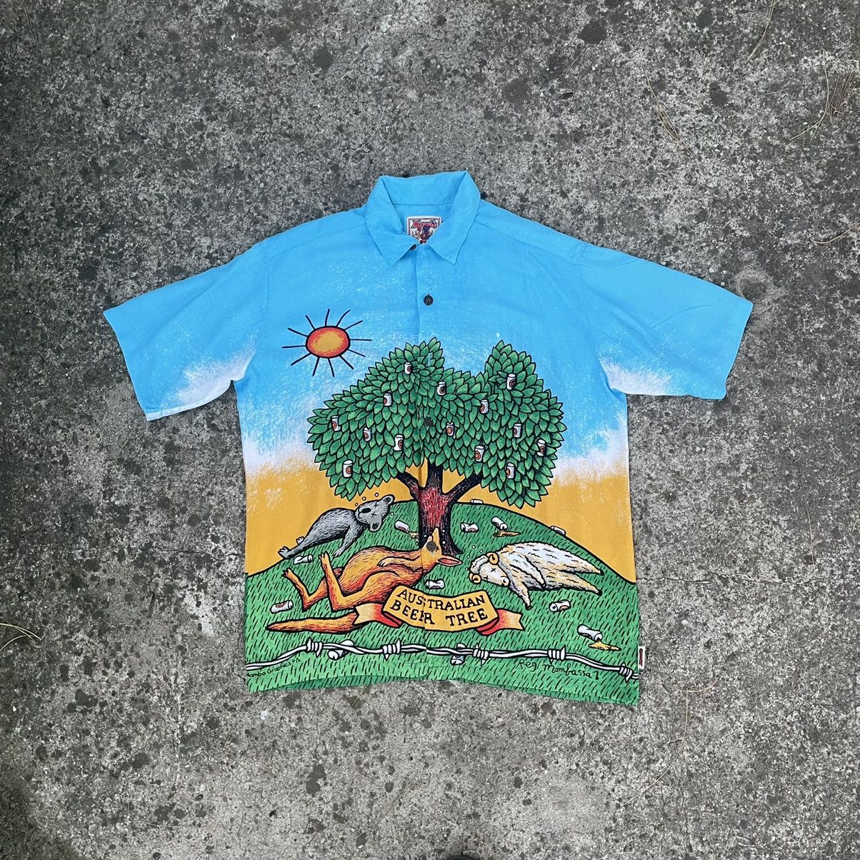 Vintage Vtg Rare Mambo Loud Shirt Australia Beer Tree Regs Mambosa ...