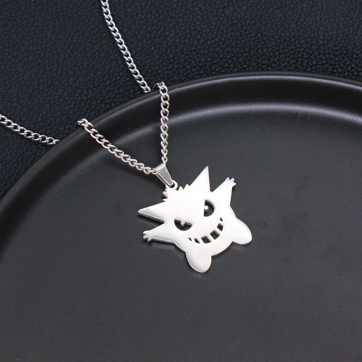 Jewelry × Pokemon × Streetwear Gengar Chain Silver Anime Pokemon Art ...