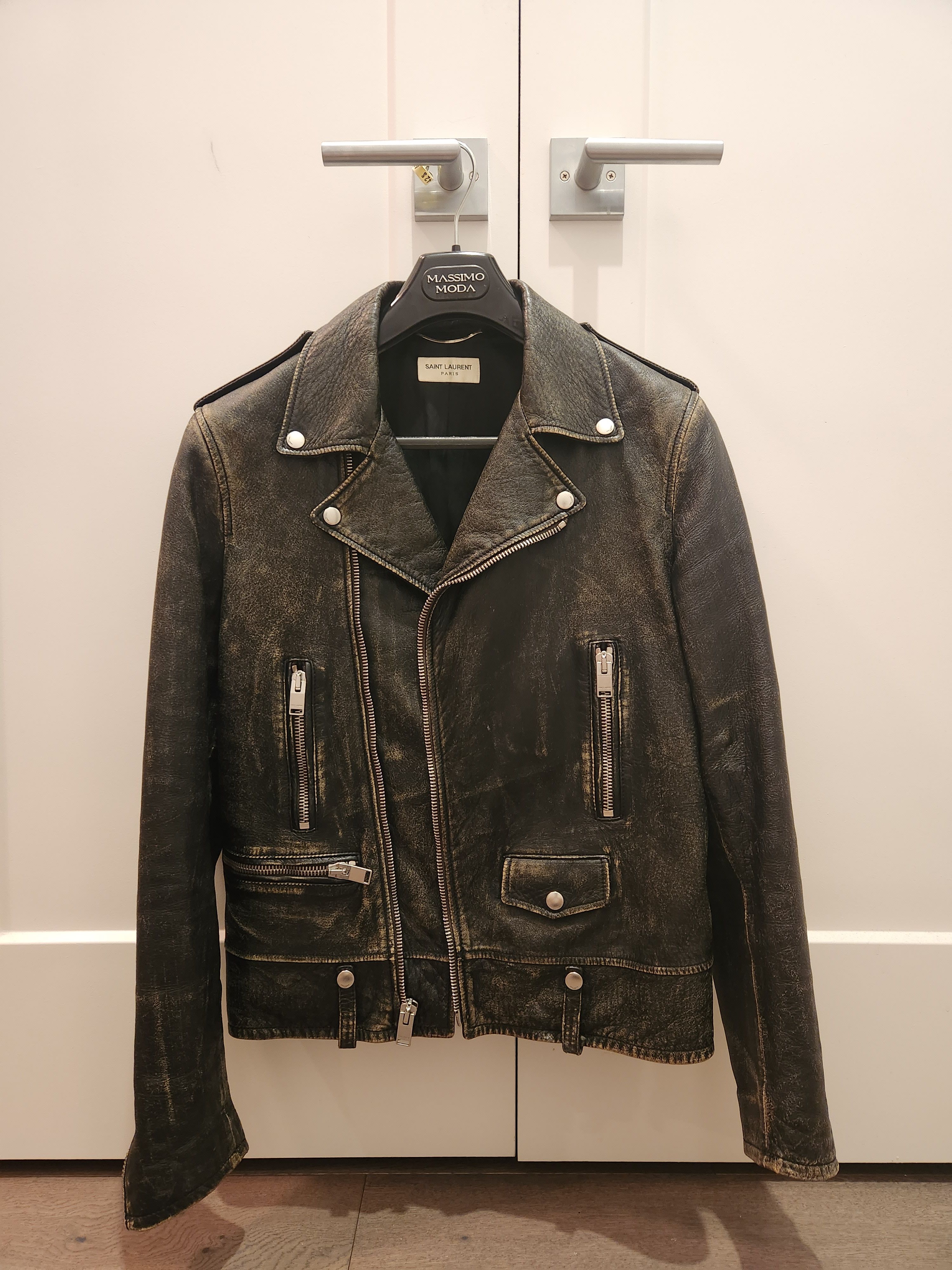 Saint Laurent Paris Saint Laurent L01 Distressed Leather jacket | Grailed