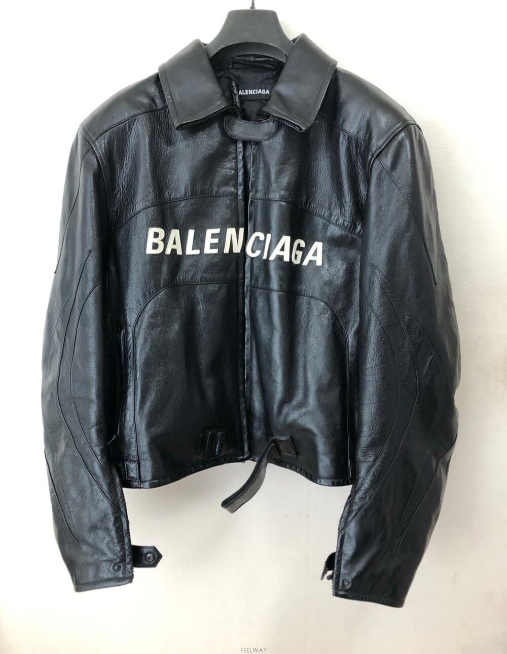 Balenciaga Balenciaga iconic logo leather jacket | Grailed