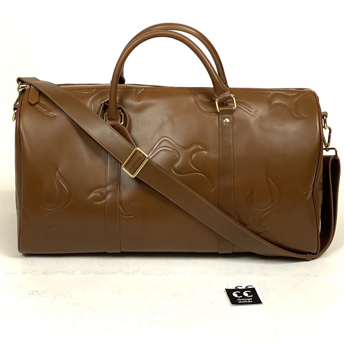 Golf Wang Golf Wang Flame Embossed Duffle Bag Brown Leather | Grailed