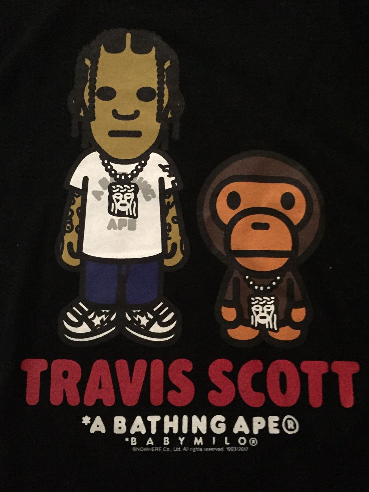 Bape Travis Scott x Bape Tee Baby Milo | Grailed