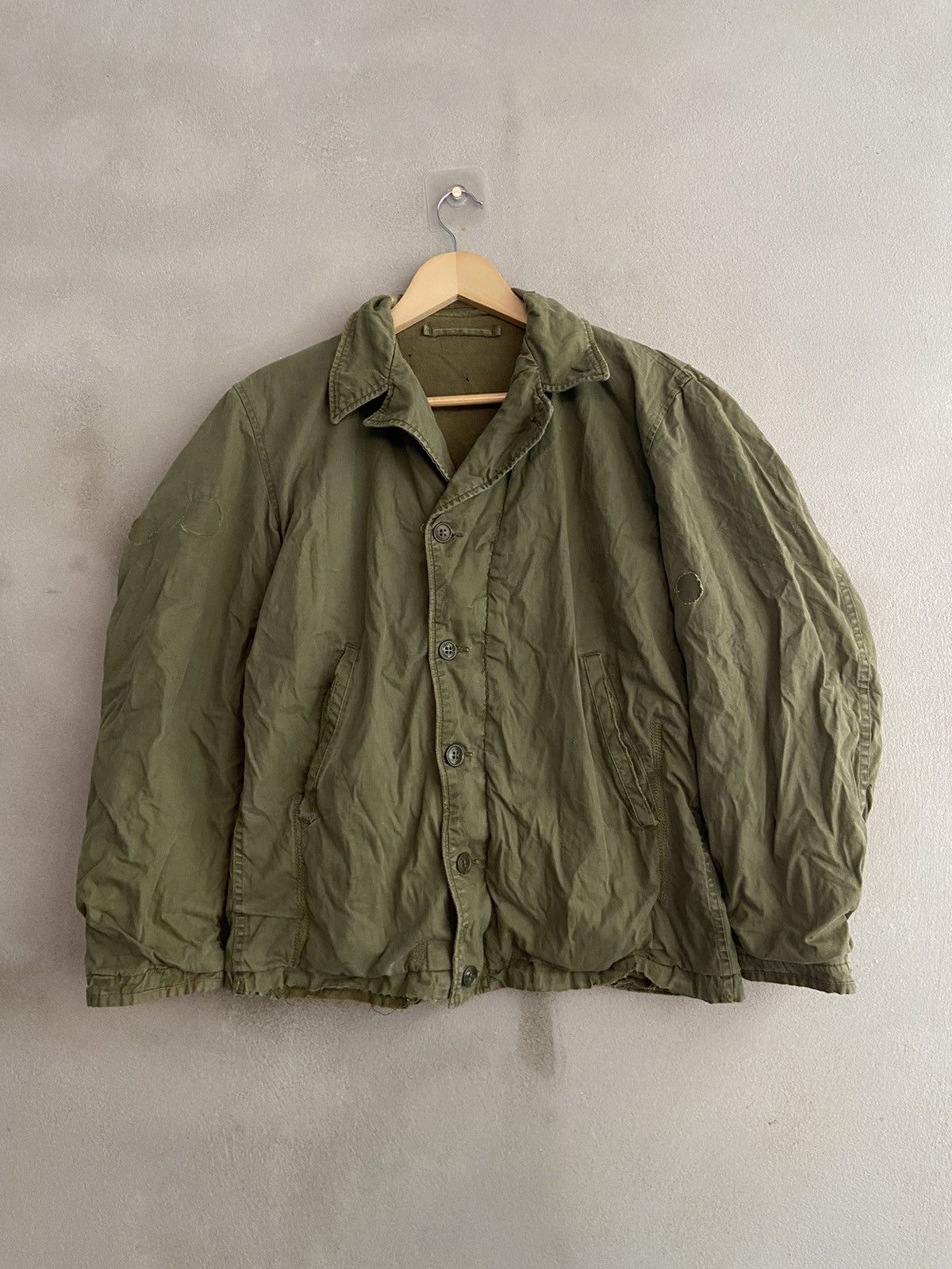 Bomber Jacket × Military × Vintage Vintage WW2 1940s USN N4 Utility ...