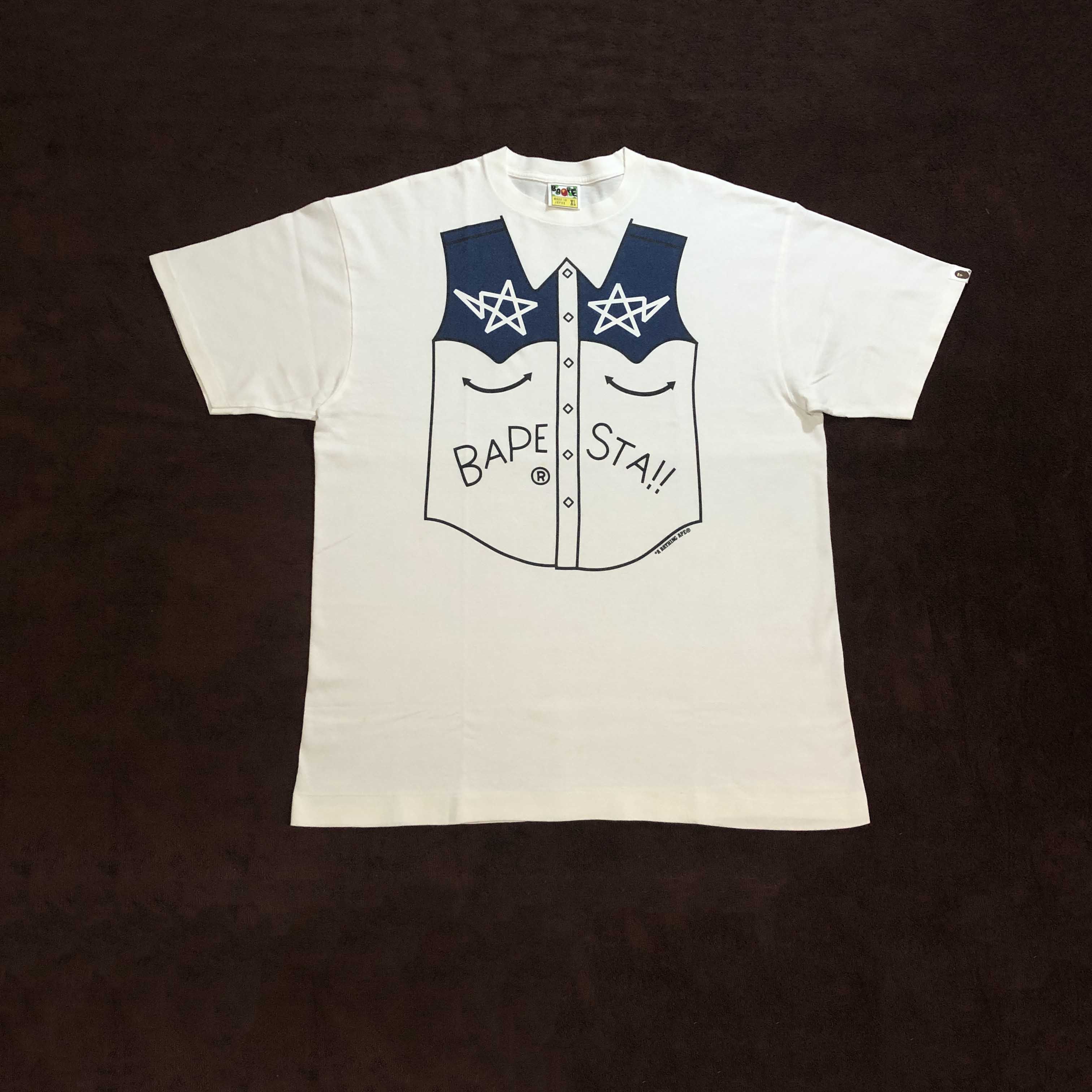 Bape Bape Sta Drawing vest Logo Tee | Grailed
