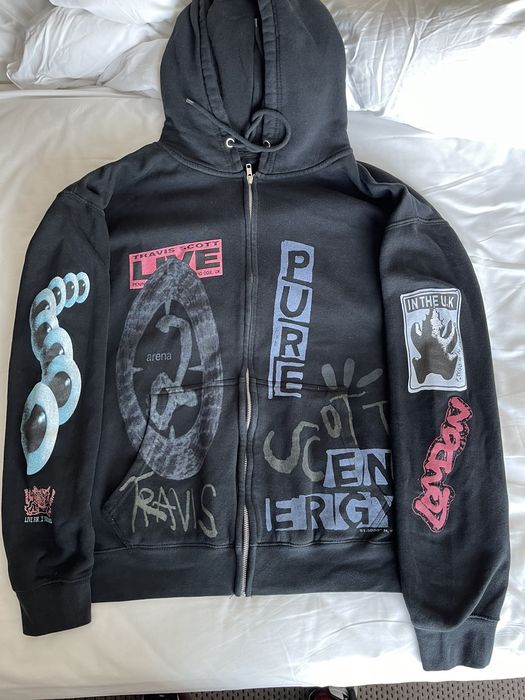 Travis Scott London O2 2022 Travis Scott Utopia Zip Up Concert Merch ...