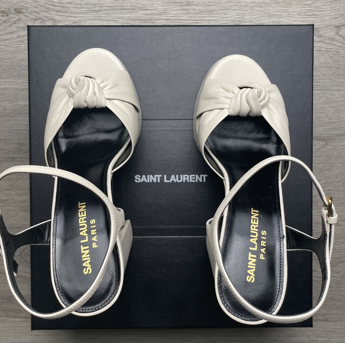 Yves Saint Laurent SAINT LAURENT Platform High Block Heel Sandals | Grailed