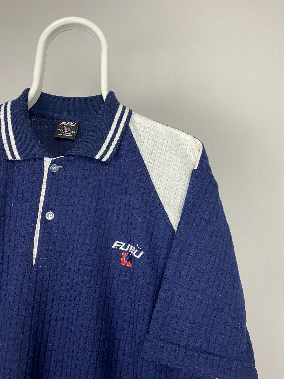 Fubu × Vintage FuBu vintage polo T-shirt navy | Grailed