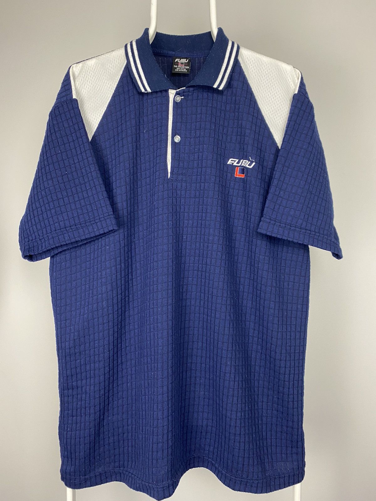 Fubu × Vintage FuBu vintage polo T-shirt navy | Grailed
