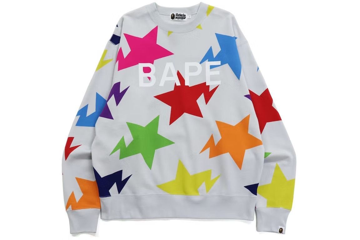 Bape Bape sta pattern relaxed fit crewneck | Grailed