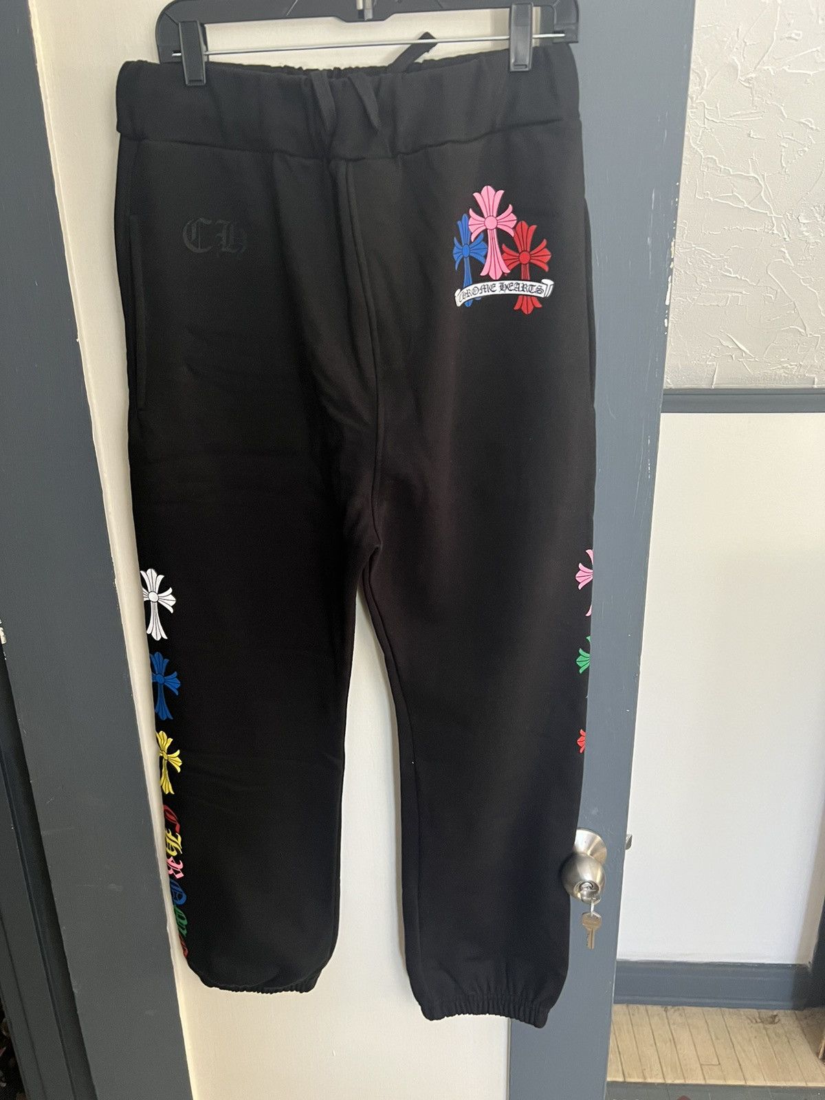 Chrome Hearts Chrome Hearts Multicolor Cross Sweatpants RARE | Grailed