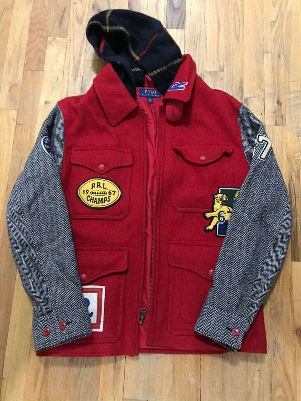 Polo Ralph Lauren Polo Ralph Lauren Brushed Wool Varsity Wildcat Jacket ...