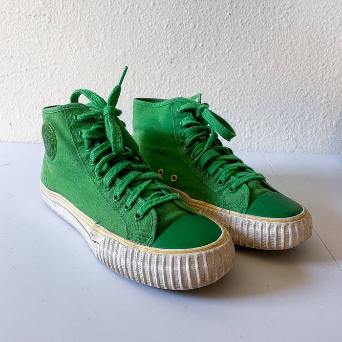 Pf Flyers VINTAGE GREEN PF FLYERS HIGH TOP SNEAKERS SZ 9.5 W 10 | Grailed