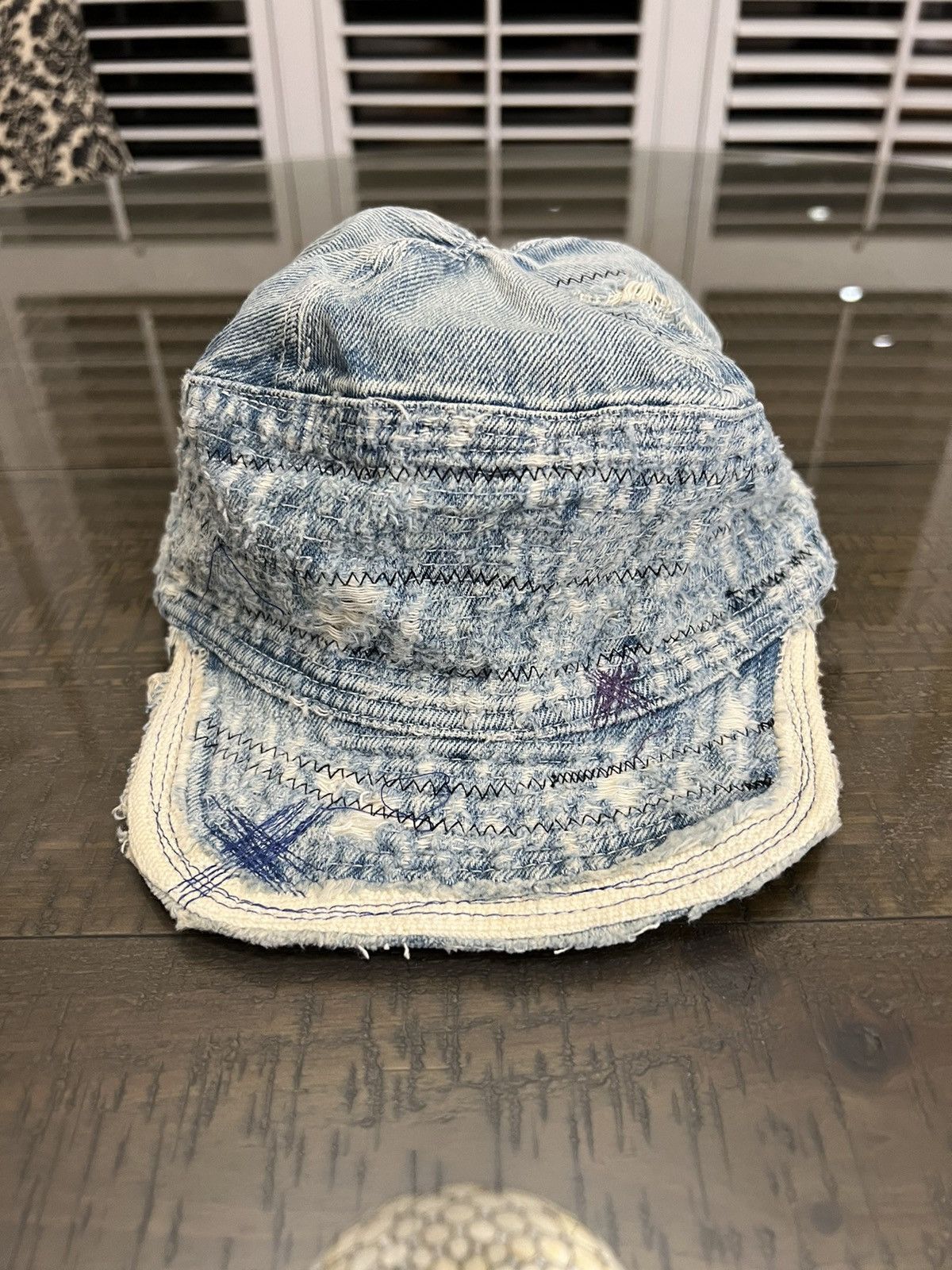 Kapital Kapital Old Man And The Sea Denim Boro Hat | Grailed