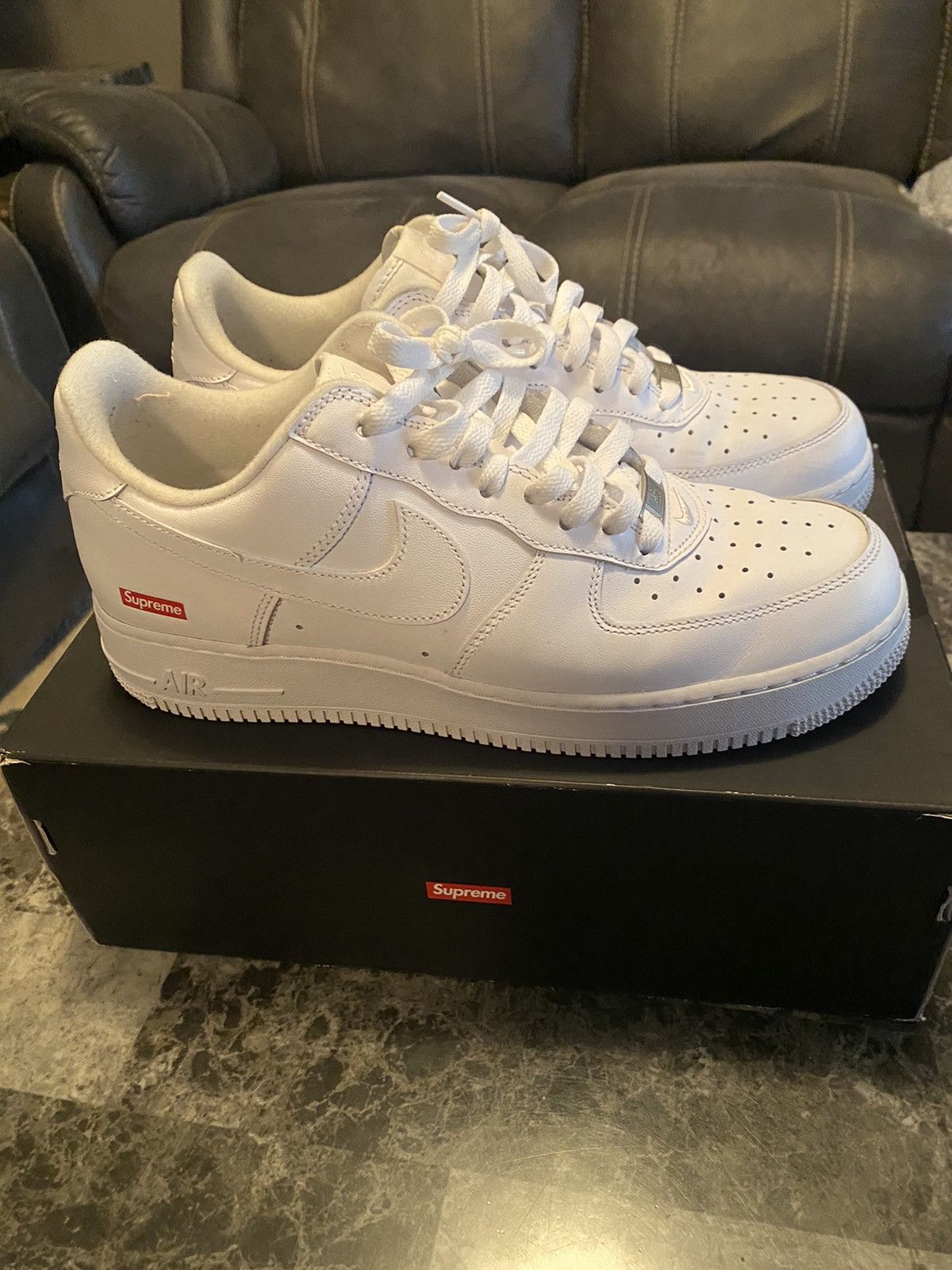 Nike × Supreme Air Force 1 low Supreme box logo | Grailed